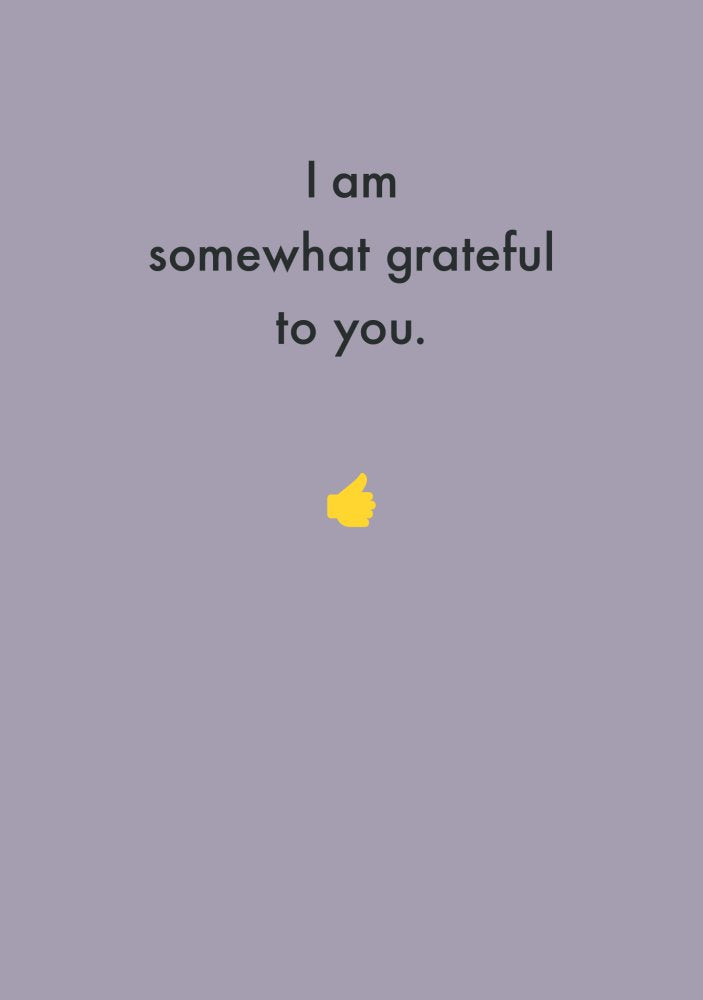 Cath Tate - Somewhat Grateful - Thank You Card – Hello You